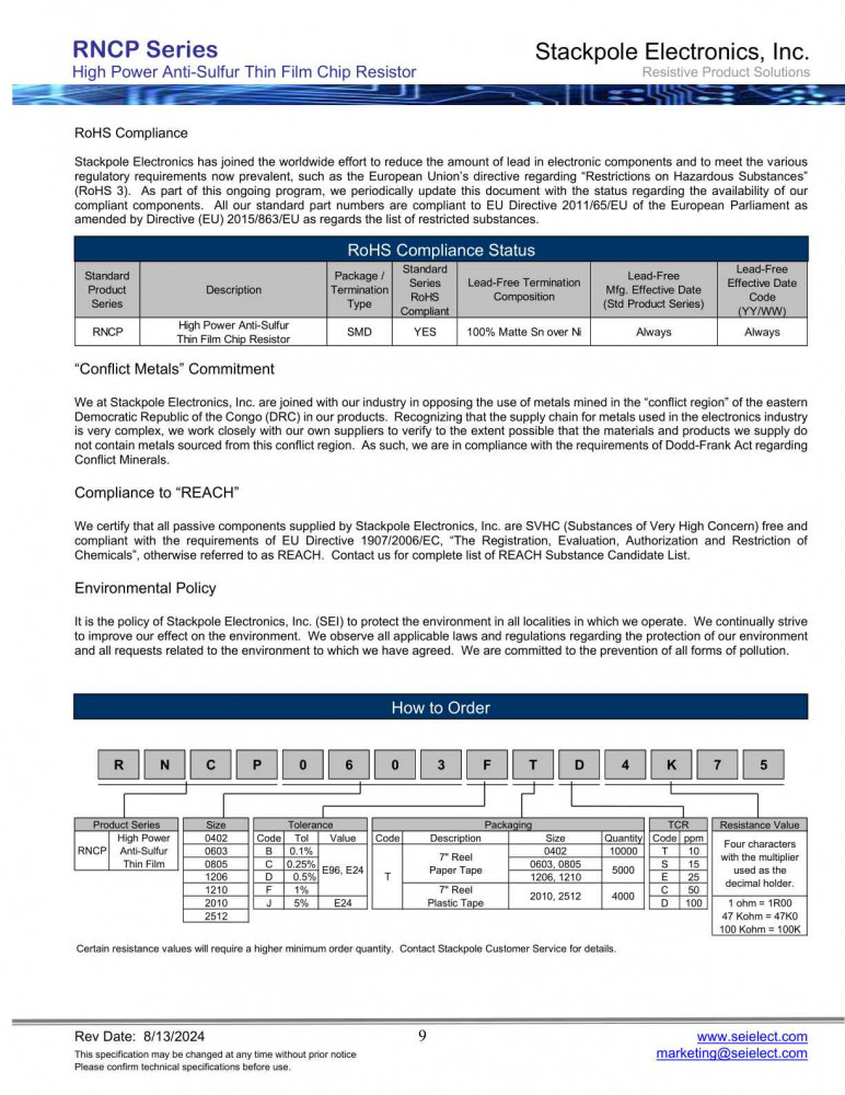 RNCP product document page 9