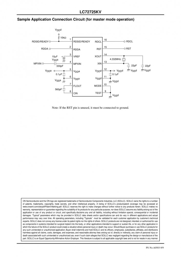 LC72725KV datasheet page 9