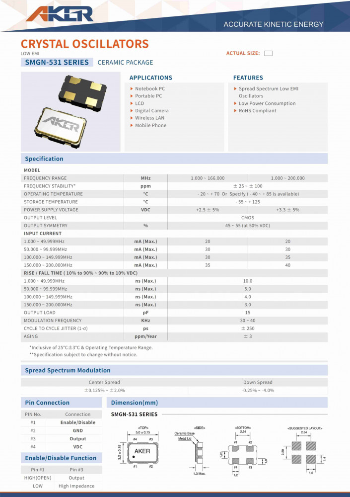 AKER SMGN-531 SERIES technical document preview