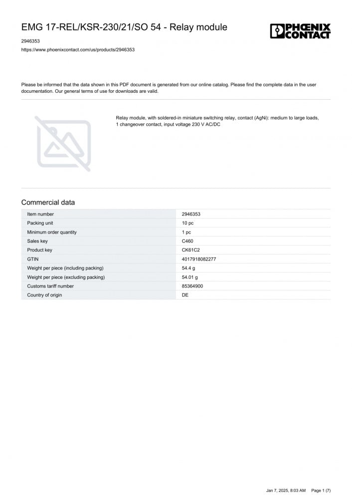 2946353 technical document page 1