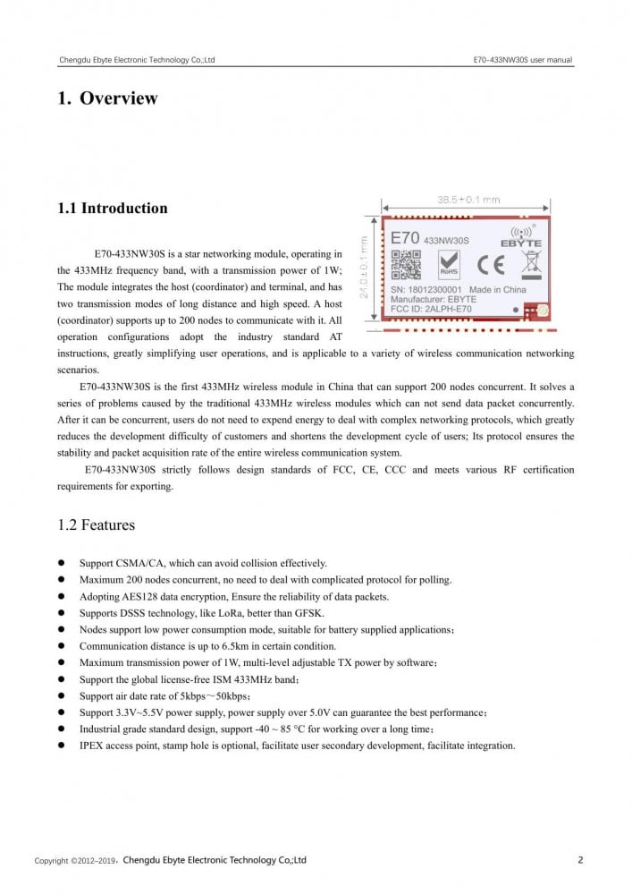 E70-433NW30S manual page 3