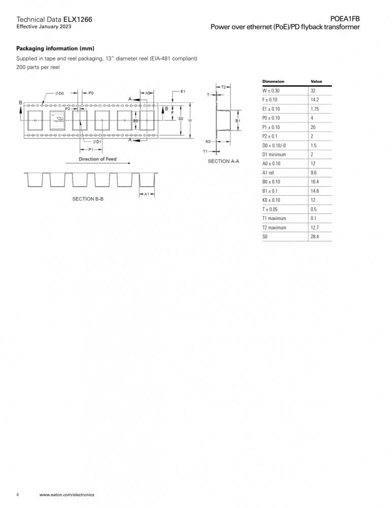 EATON POEA1FB datasheet page 4