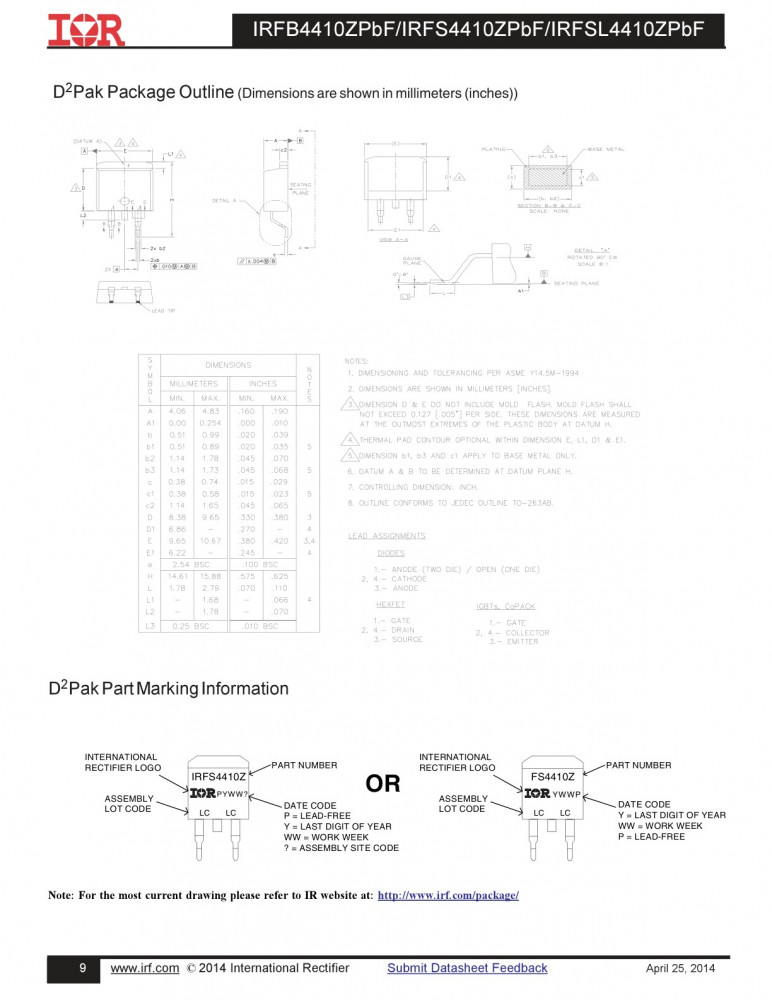 IRFB4410ZPBF datasheet page 9