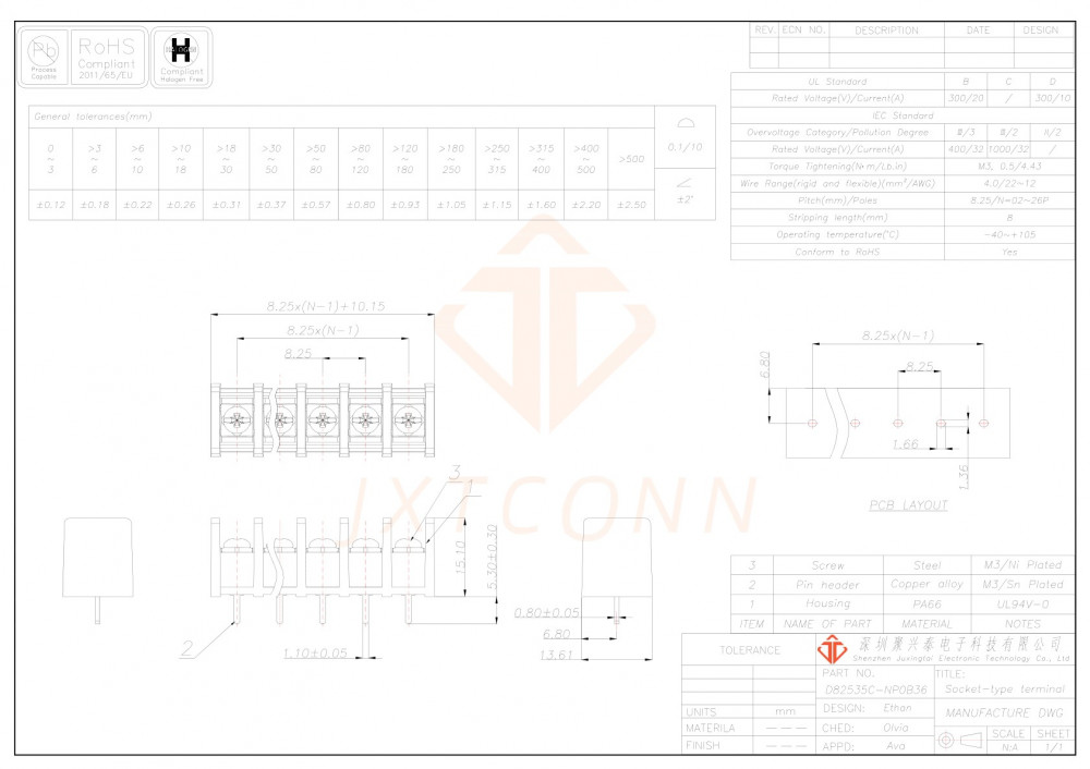 D82535C-3P0B36 technical drawing page
