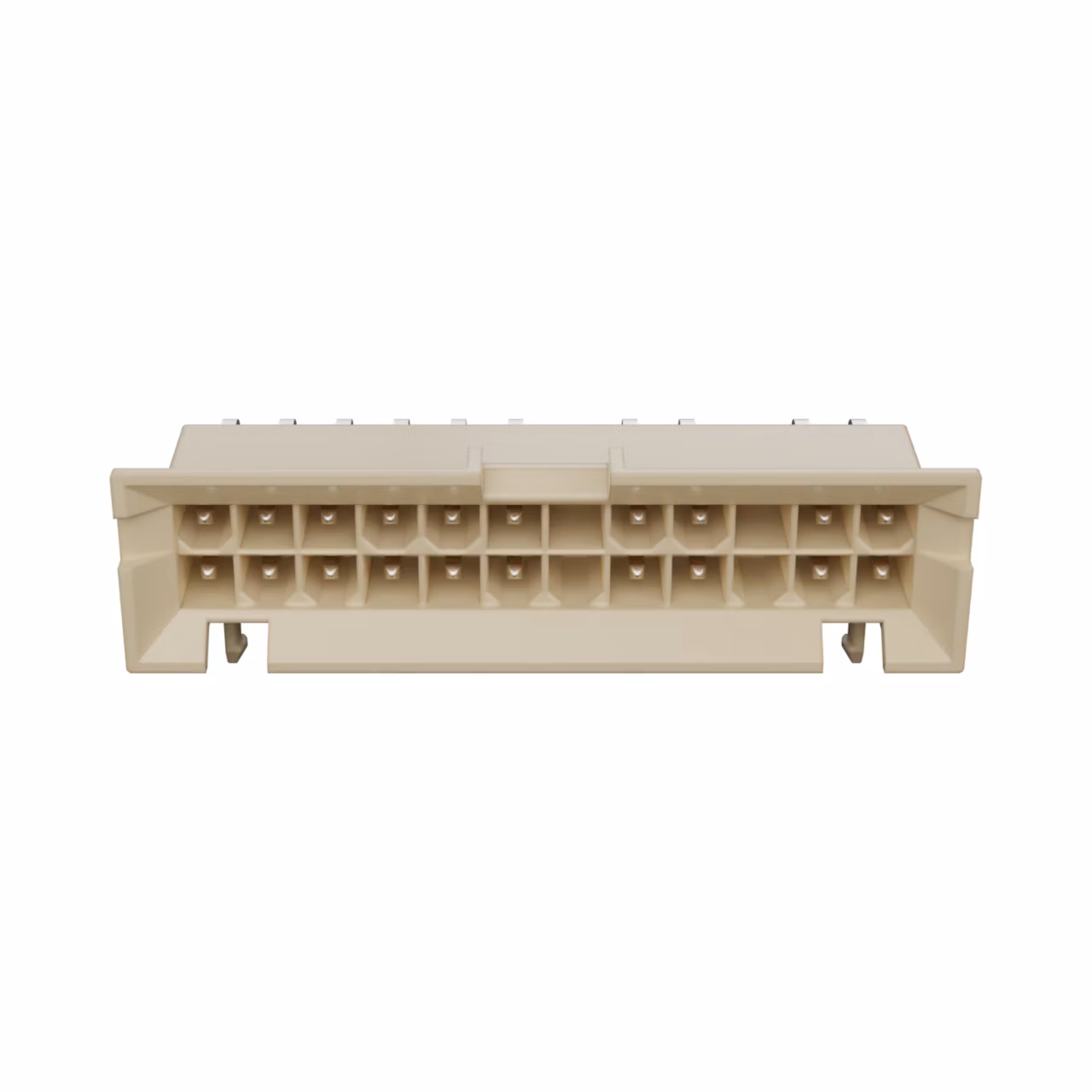 Mini-Fit BMI Header, 4.20mm Pitch, Dual Row, Right-Angle, 24 Circuits, Circuits 3, 6, 15, and 18 Voided, Nylon 6/6 UL 94V-2, with Long Pins, Matte Tin (Sn) Plating for sale