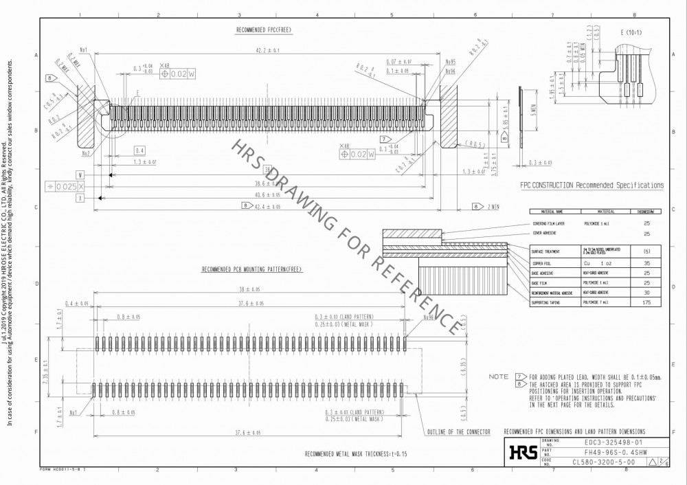 HRS FH49-96S-0.4SHW technical drawing page 2