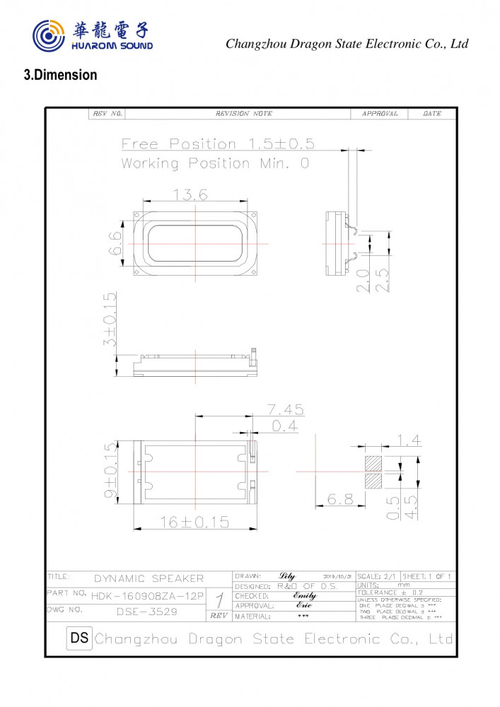 HDK-160908ZA-12P reliability test page