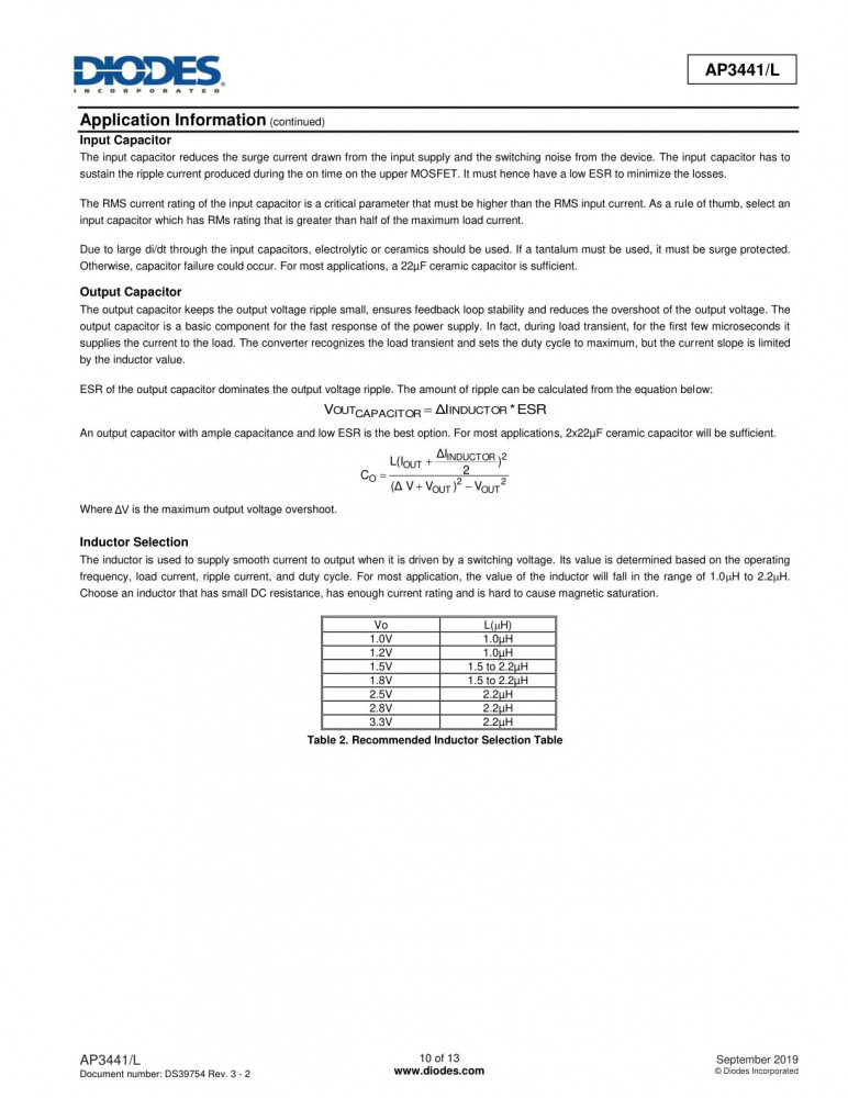 AP3441L datasheet page 10