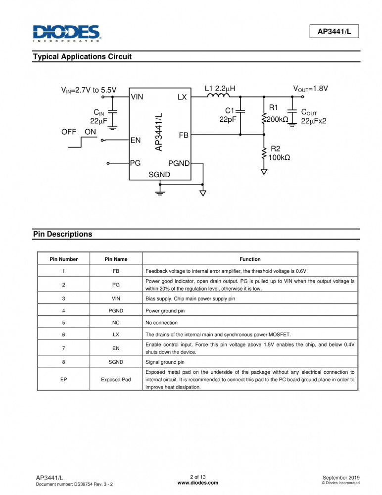 AP3441L datasheet page 2