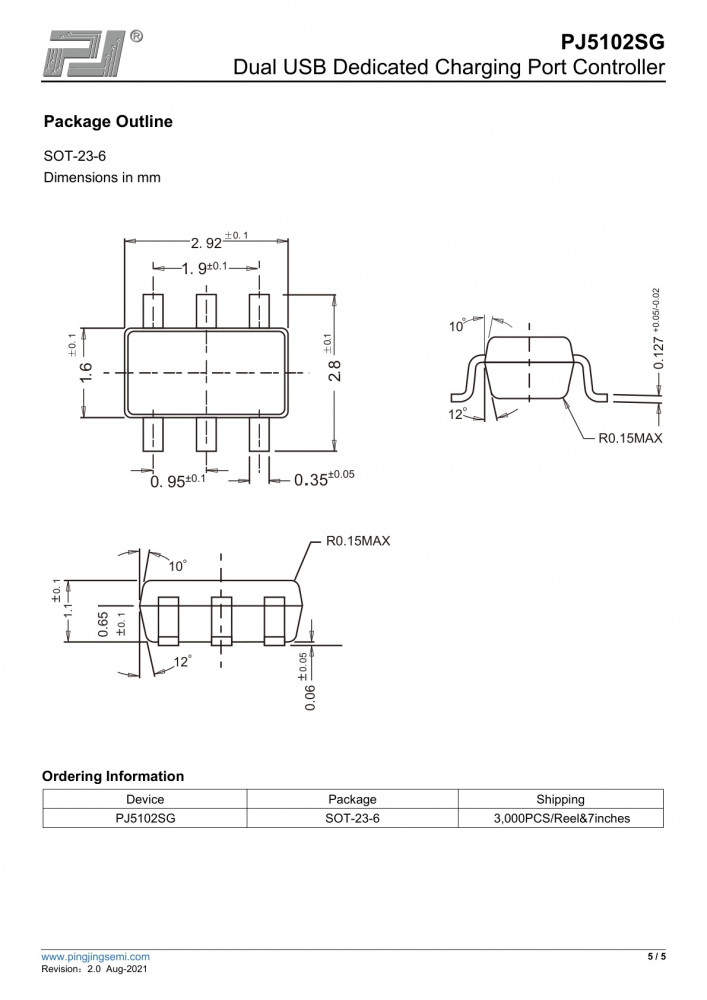 PJ5102SG datasheet page 5
