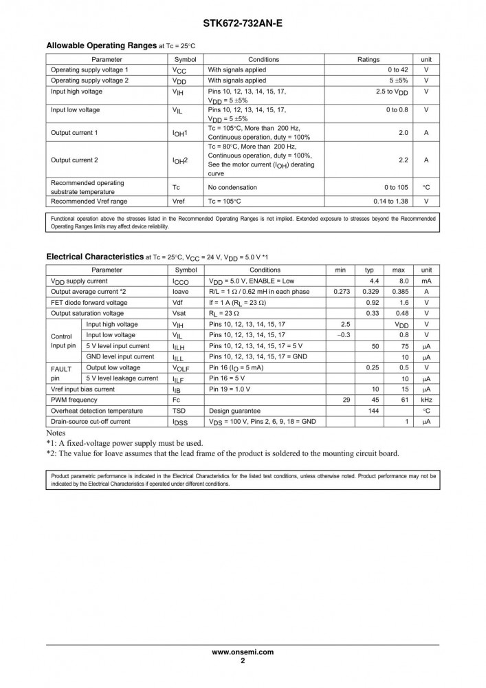 STK672-732AN-E datasheet page 3