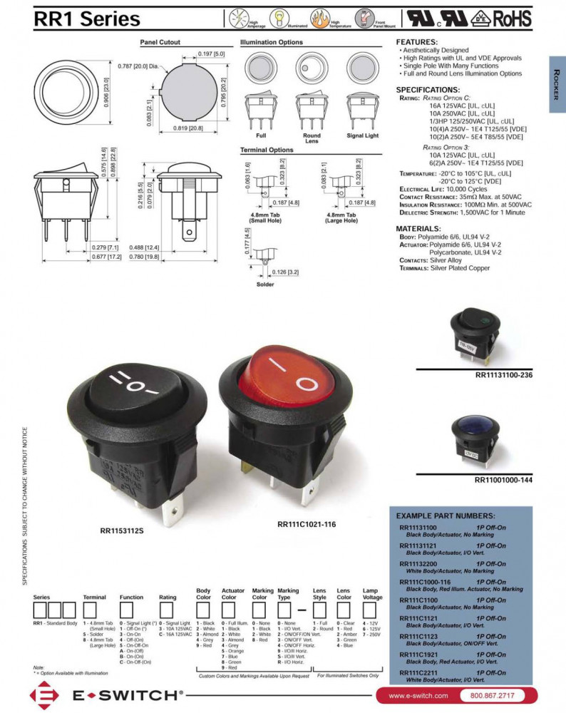 RR1 Series document page 1