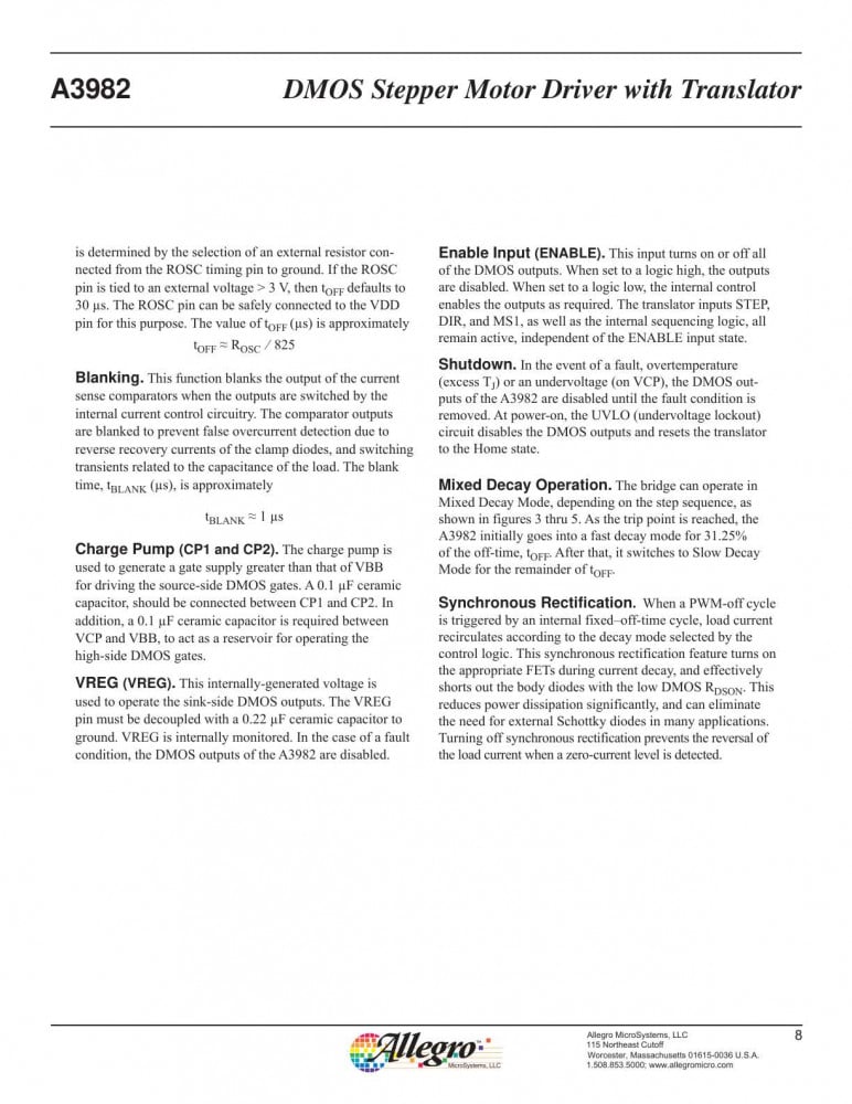 A3982 datasheet page 8