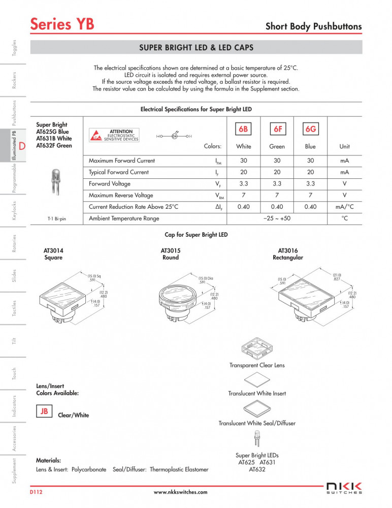 YB series datasheet page 9