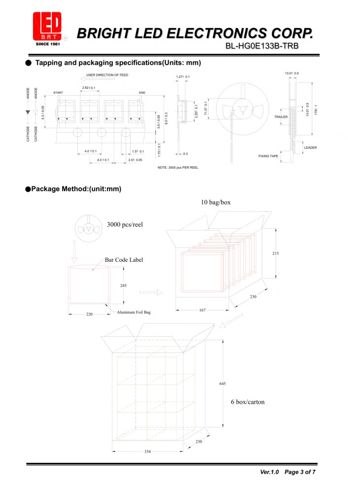BL-HG0E133B-TRB datasheet page 3