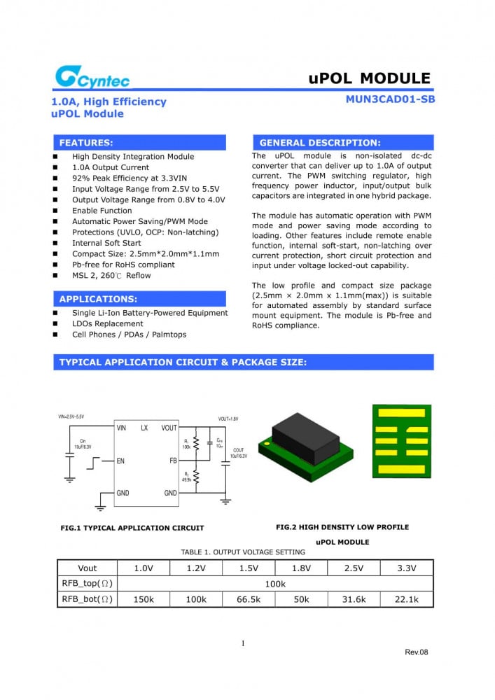 MUN3CAD01-SB datasheet page 1