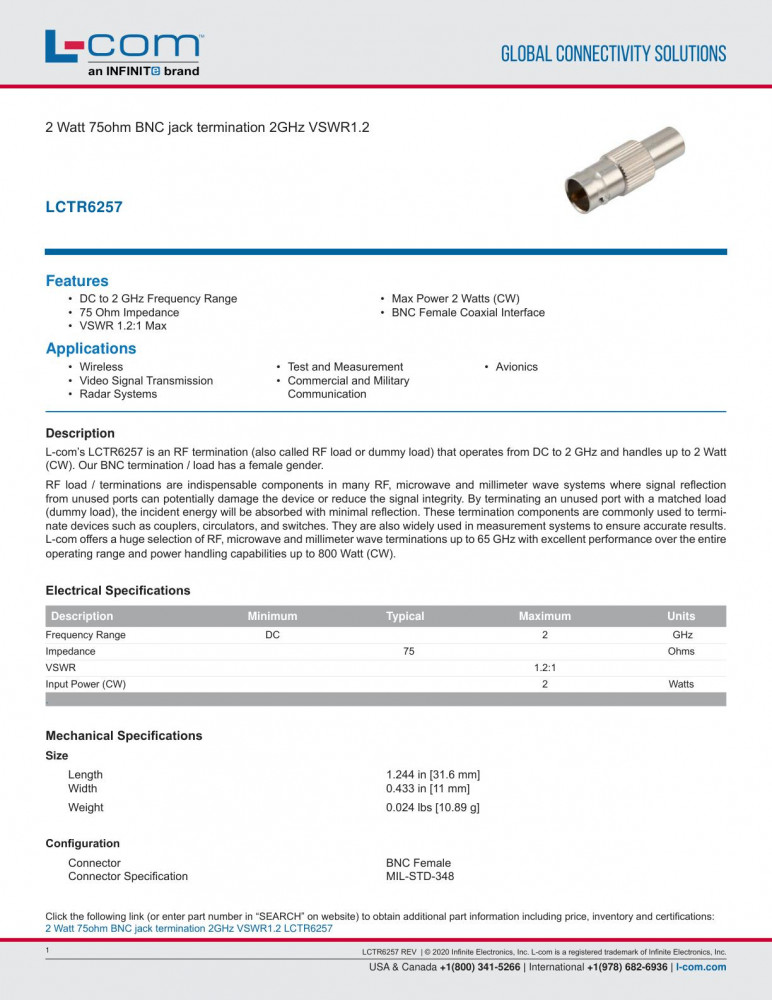 LCTR6257 technical document page 1