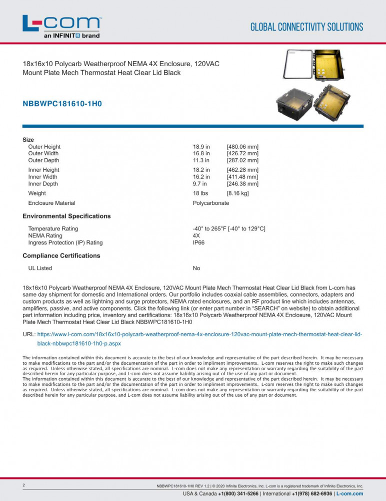 NBBWPC181610-1H0 technical document page 2