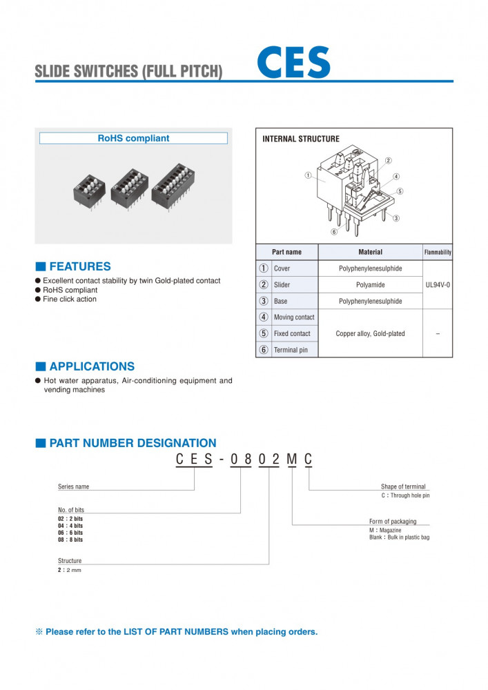 CES-0802MC datasheet page 1