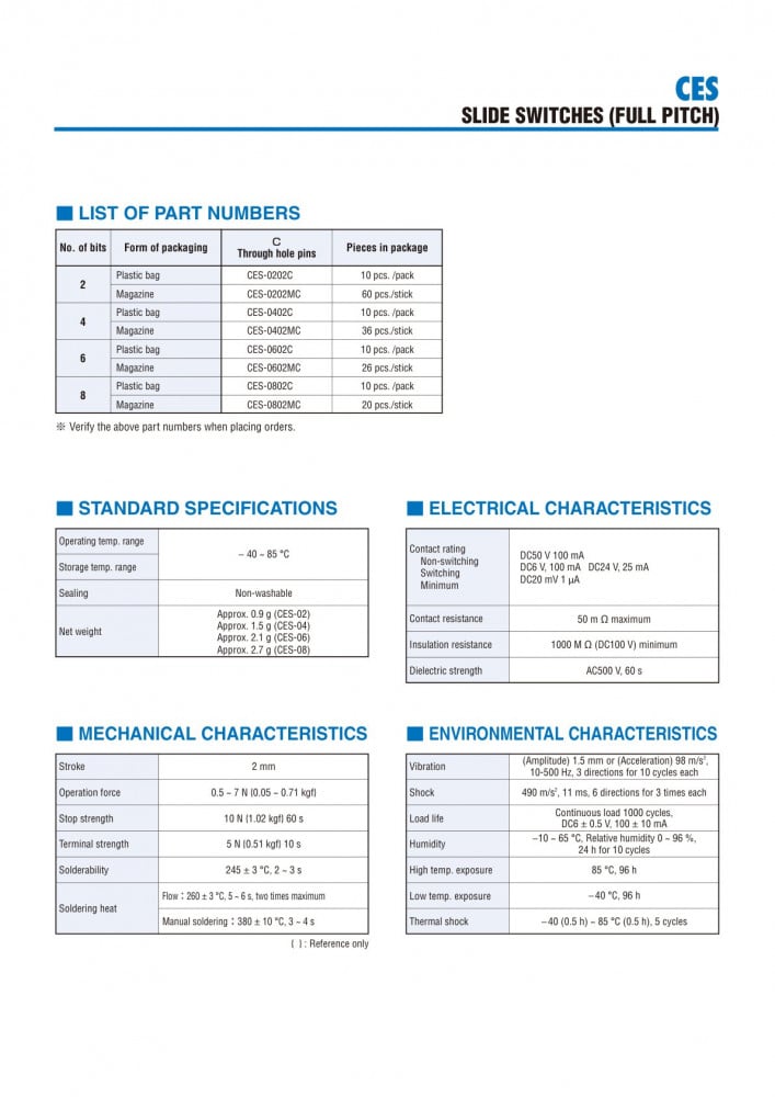 CES-0802MC datasheet page 2