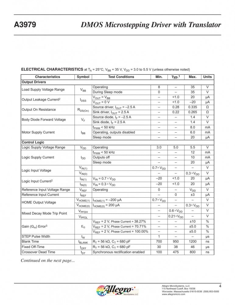 A3979 datasheet page 4