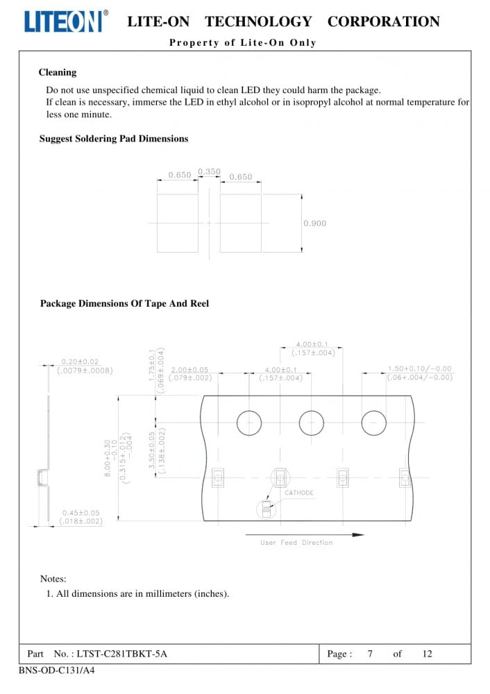 LTST-C281TBKT-5A datasheet page 8