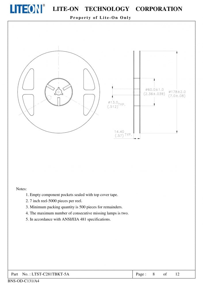 LTST-C281TBKT-5A datasheet page 9