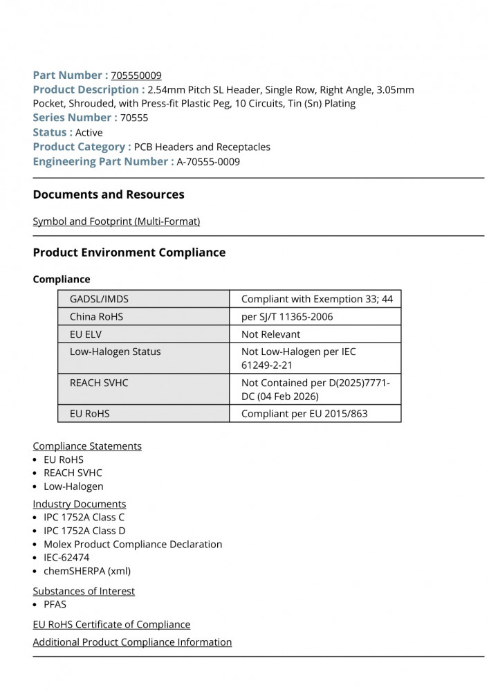 Product document page 1