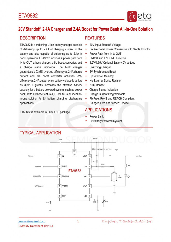 ETA9882E10 datasheet page 1
