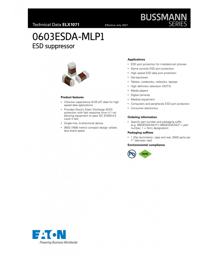 0603ESDA-MLP1 product page 1