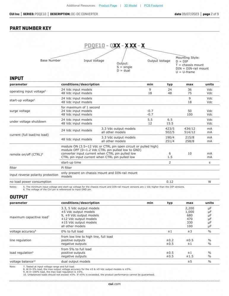 PDQE10 datasheet page 2