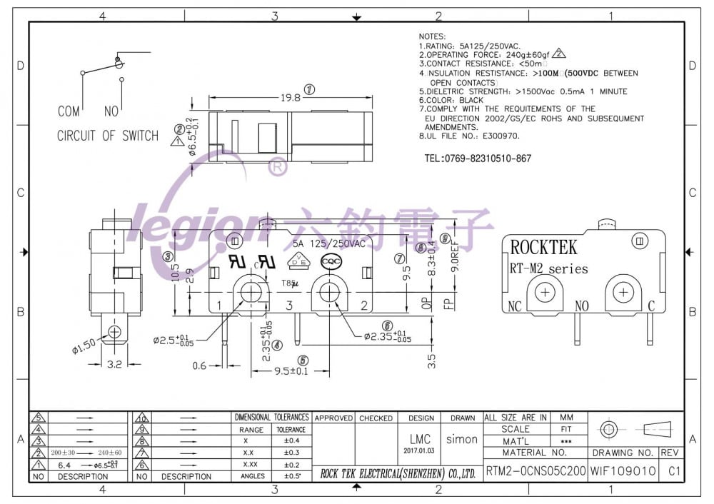 RTM2-0CNS05C200 technical drawing