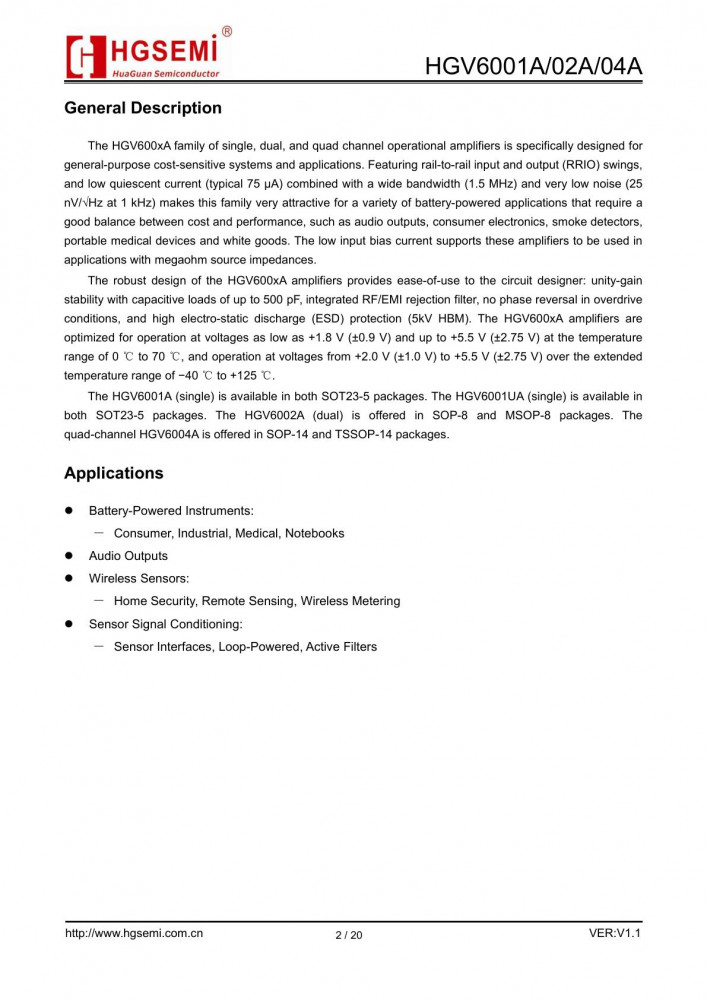 HGV6004AIM/TR datasheet page 2