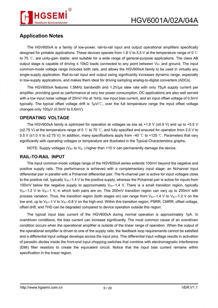 HGV6004AIM/TR datasheet page 9