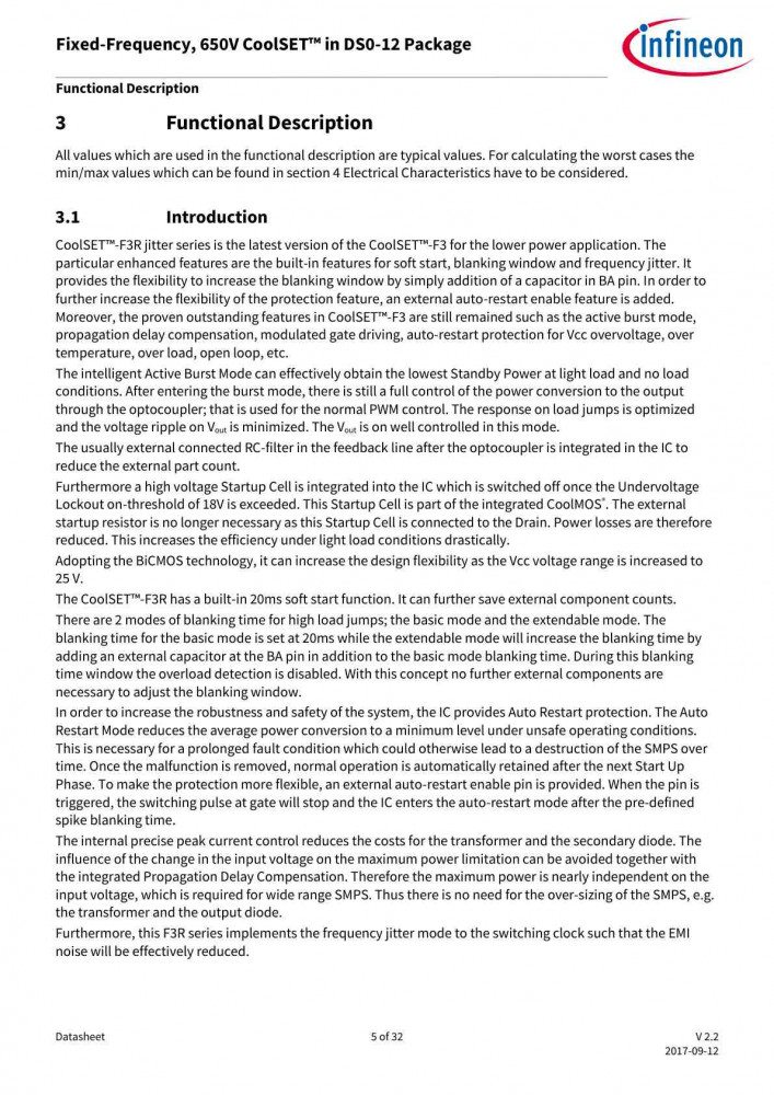 ICE3BR4765JG datasheet page 5