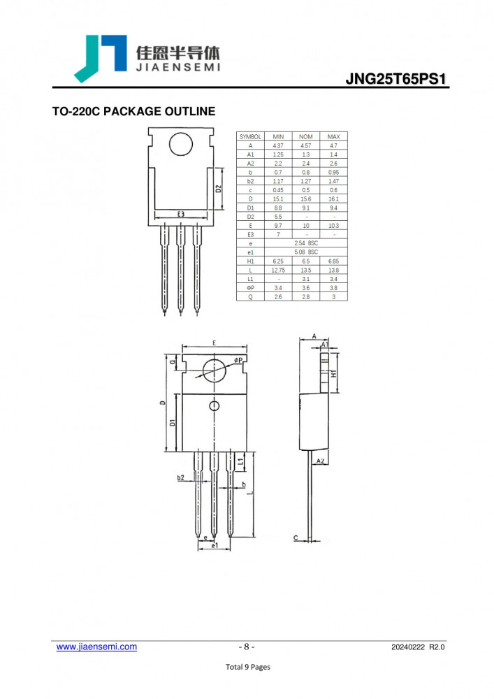 JNG25T65PS1 datasheet page 8