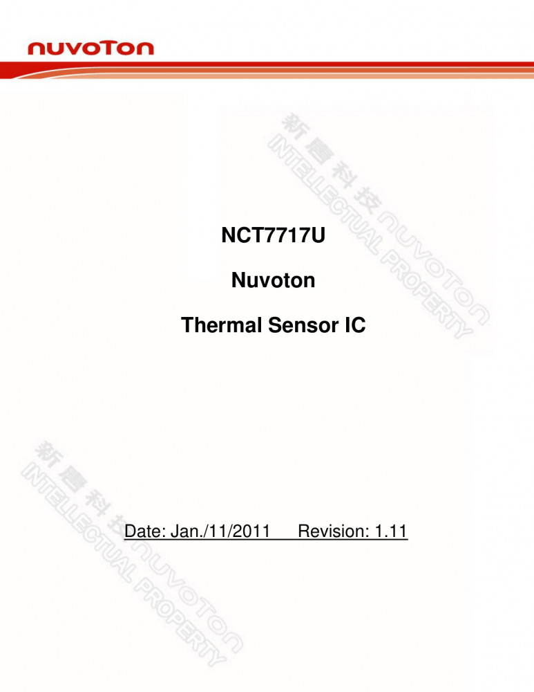 NCT7717U datasheet page 1