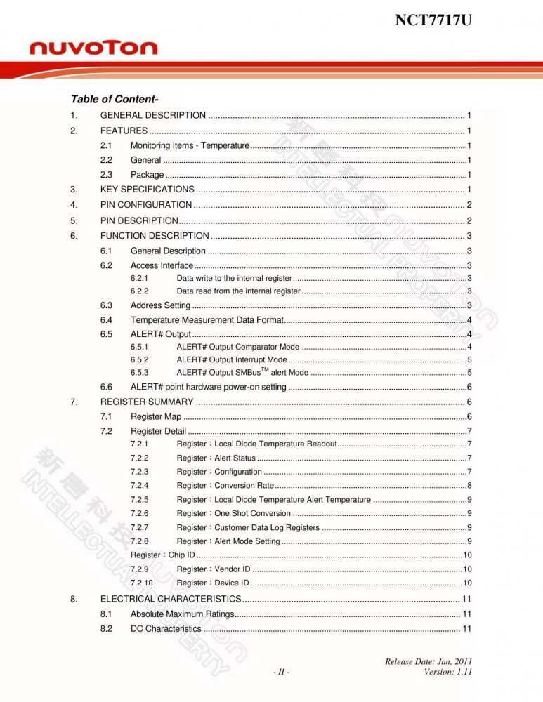 NCT7717U datasheet page 3
