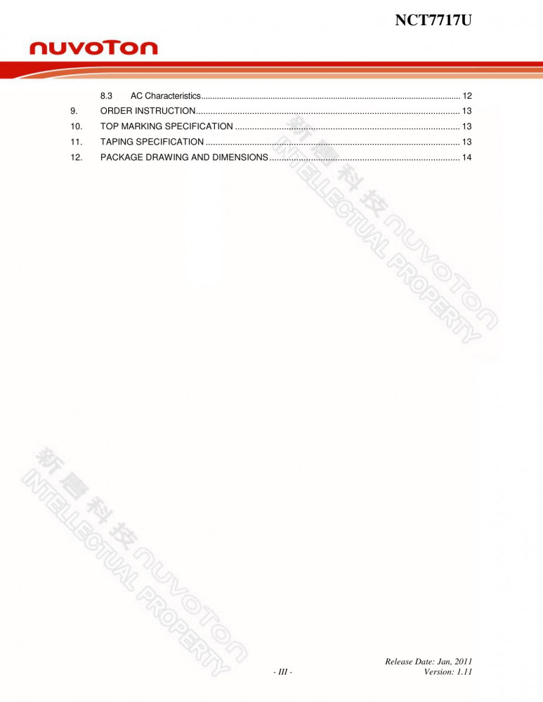 NCT7717U datasheet page 4