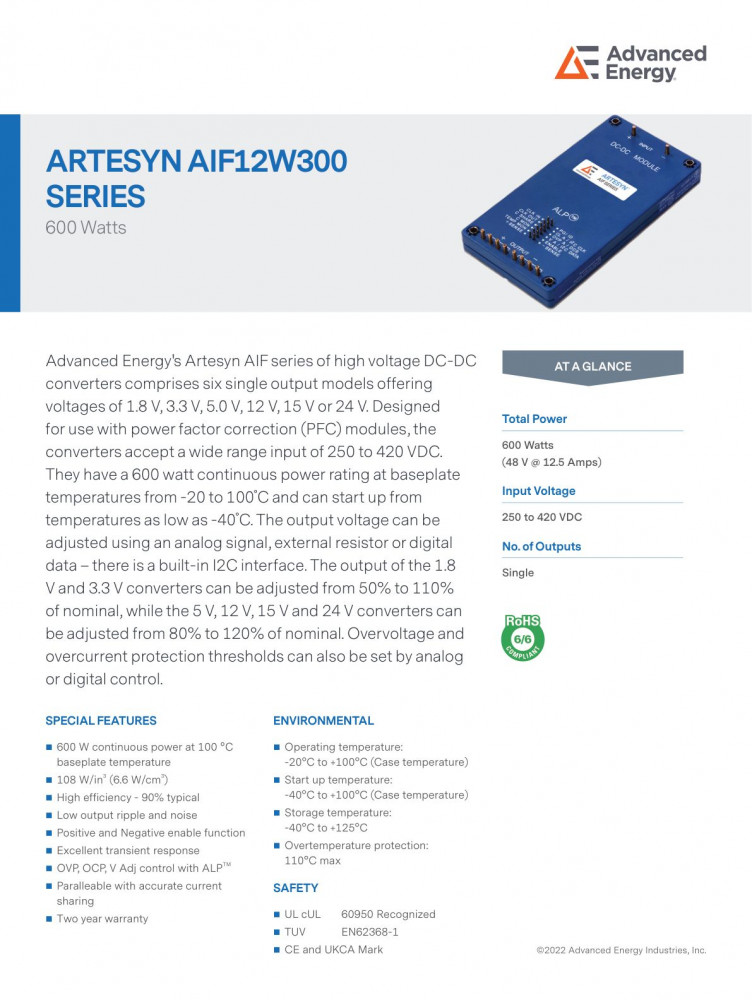 AIF12W300N-L datasheet page 1