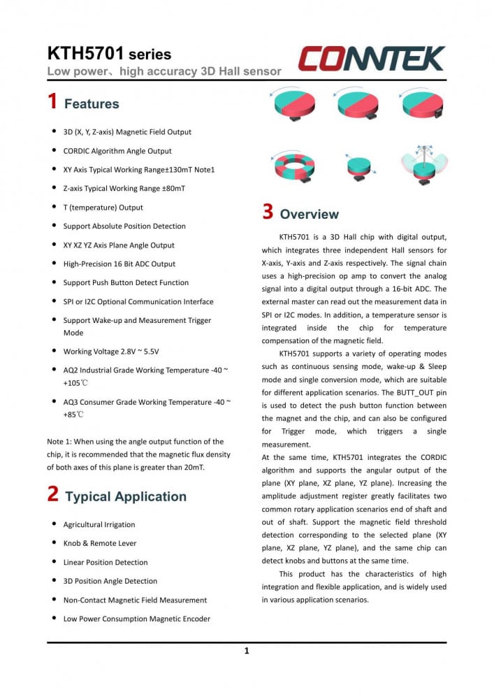 KTH5701 datasheet page 1
