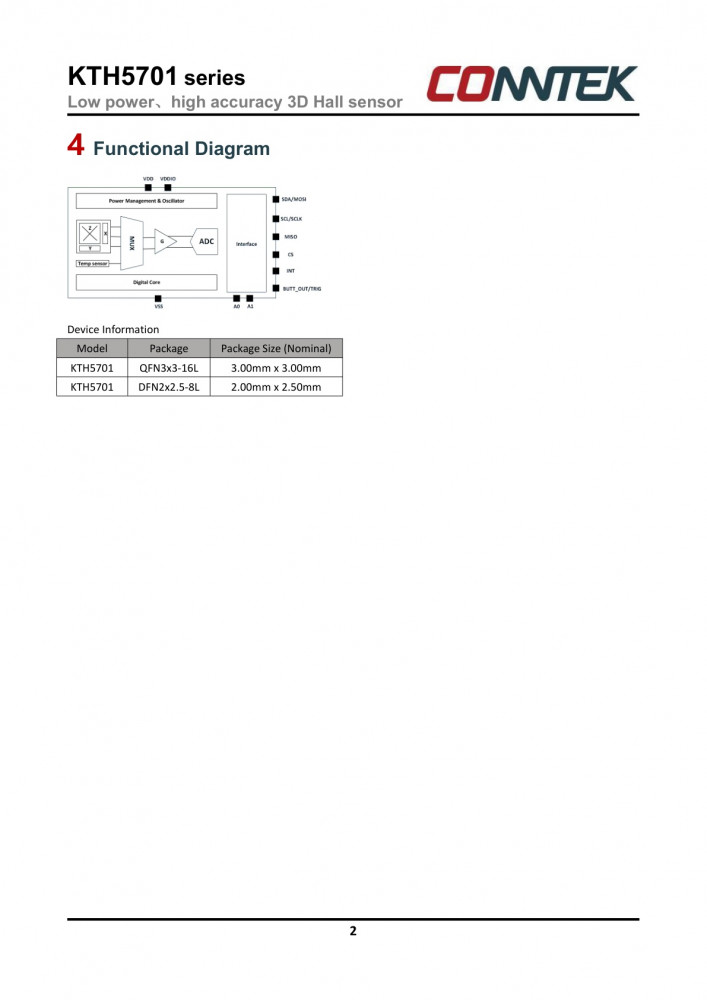 KTH5701 datasheet page 2