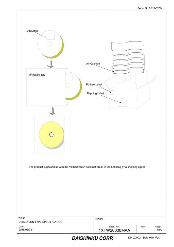KDS 1XTW26000MAA specification page 9