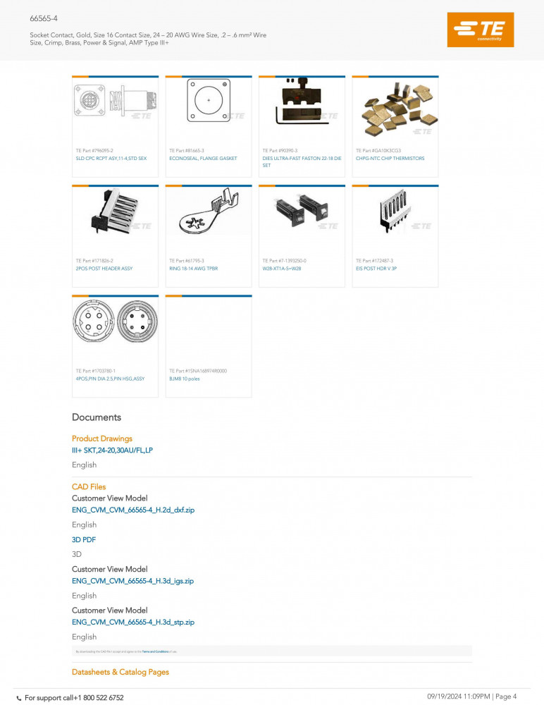 TE Connectivity 66565-4 document page 4
