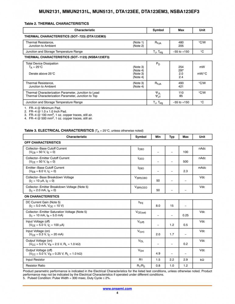 DTA123EET1G datasheet page 4