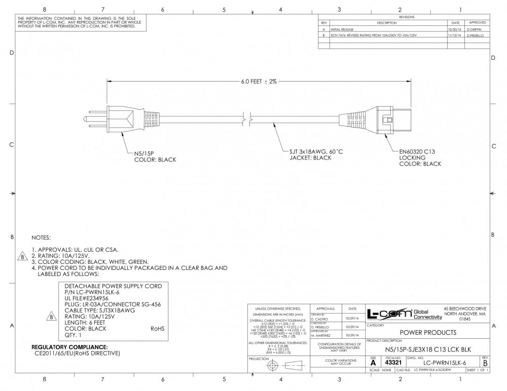LC-PWRN15LK-6 technical document preview