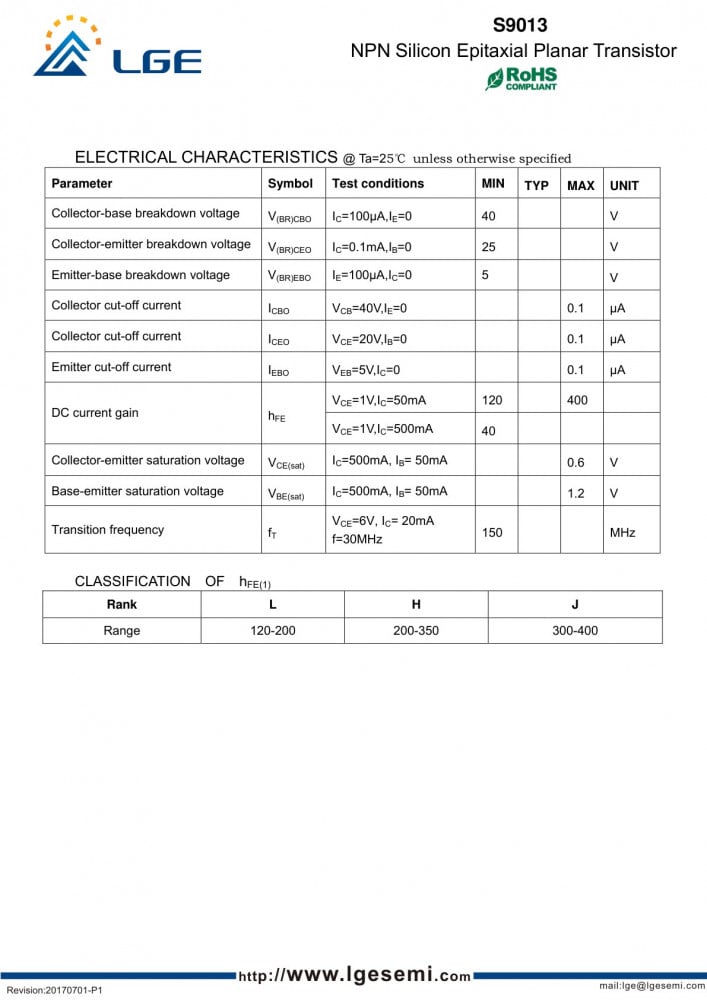 LGE S9013 datasheet page 2