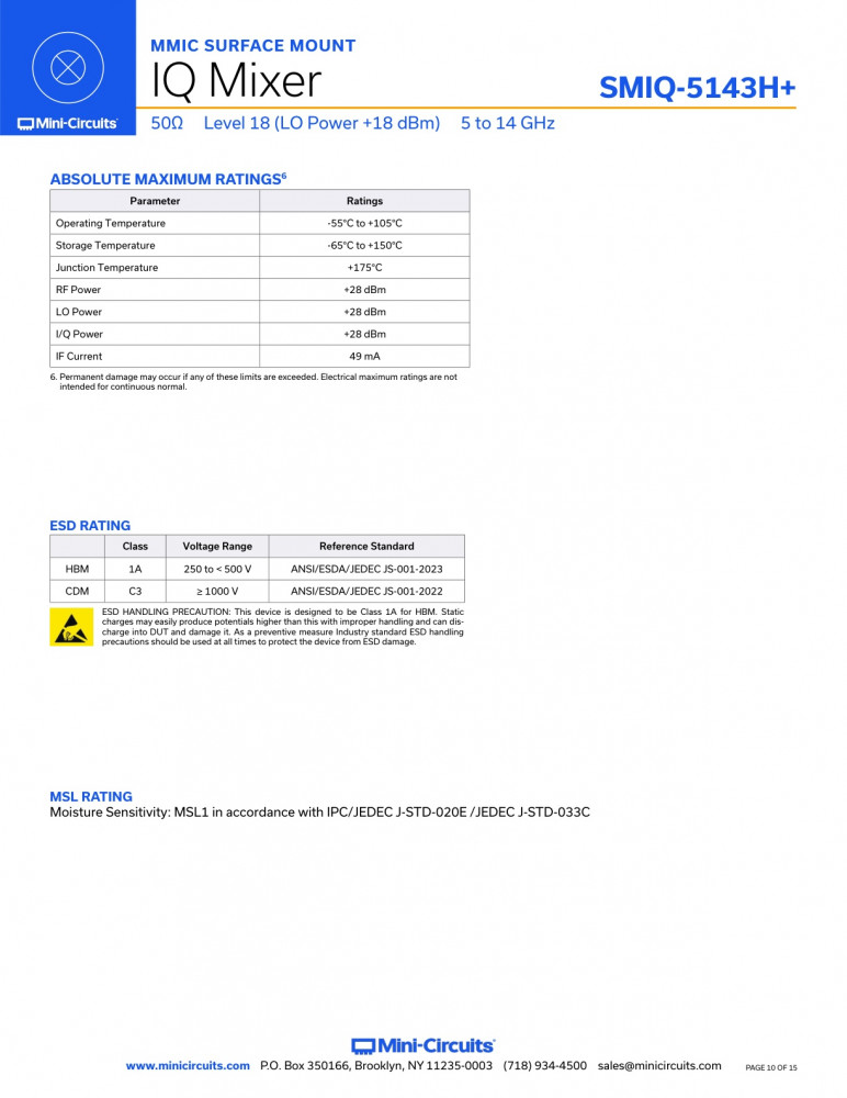 SMIQ-5143H+ datasheet page 10
