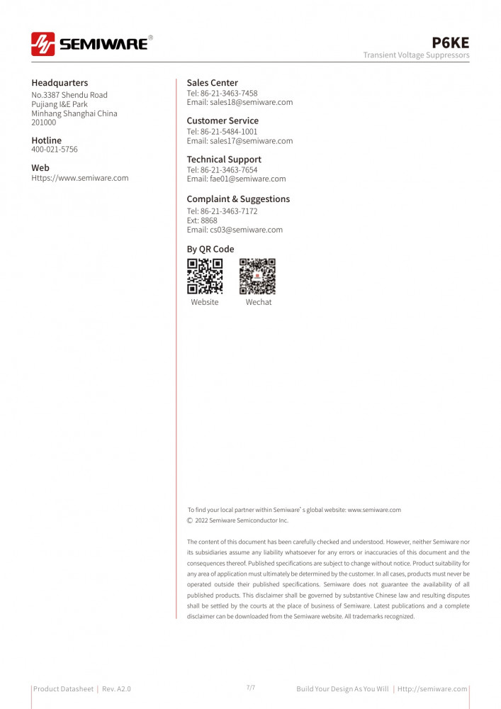 P6KE series datasheet page 7