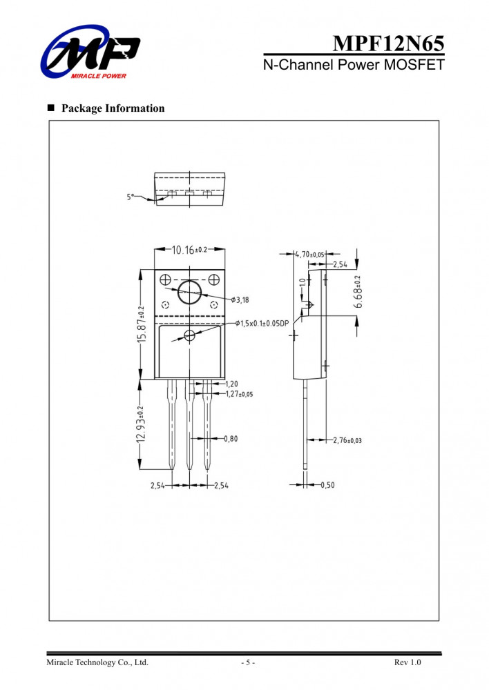 MPF12N65 datasheet page 5